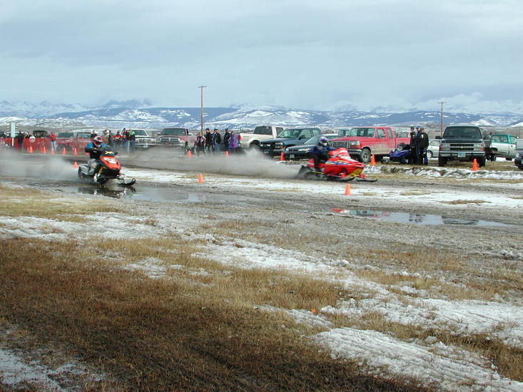 Snow Drags Snowmobile Races